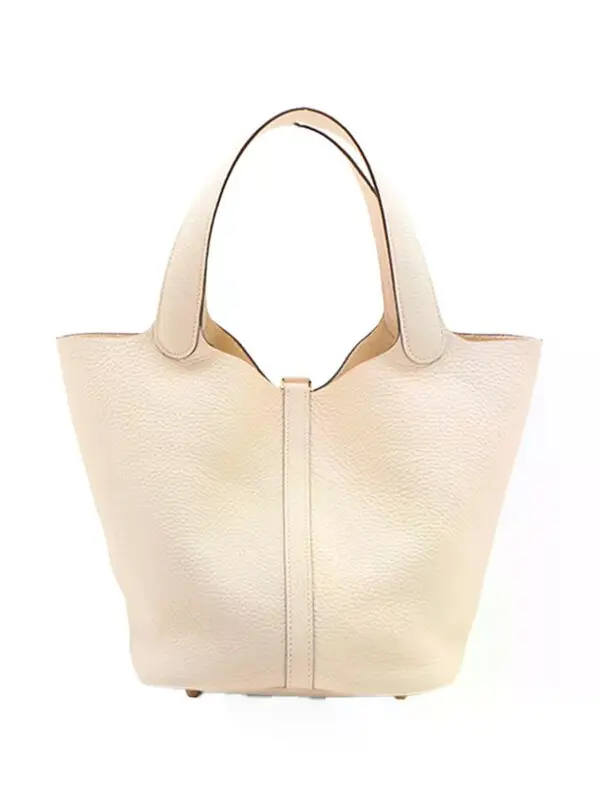 Hermès 2023 Clemence Picotin Lock 22 Handbag - White