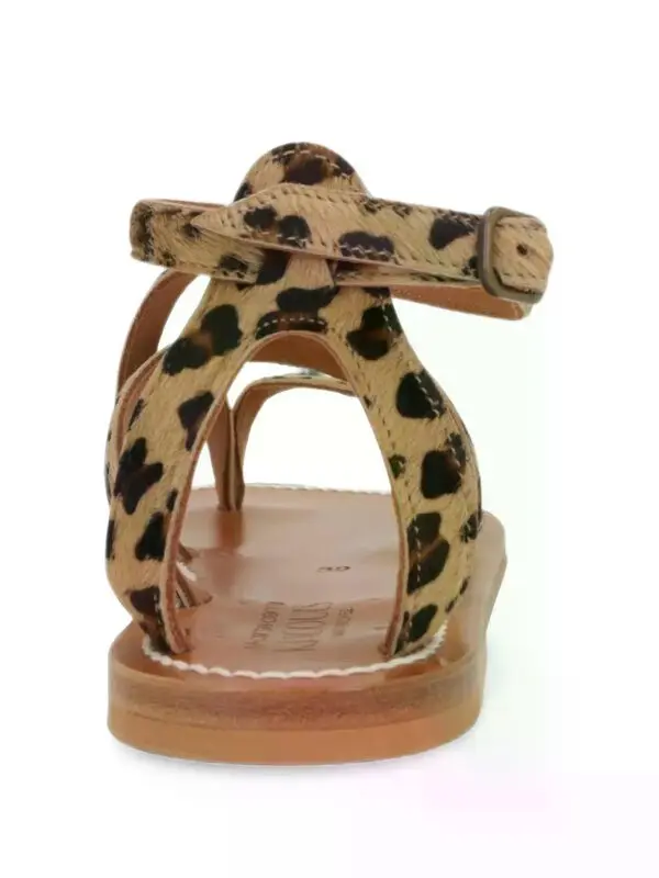 K.JACQUES Epicure Leopard-print Calf Hair Sandals - Neutrals