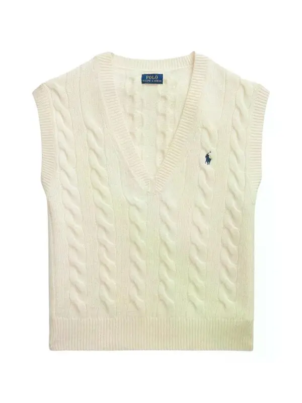 Polo Ralph Lauren Cable-knit Sleeveless Jumper - Neutrals