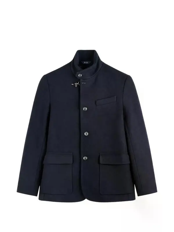 FAY Patch-pocket High-neck Coat