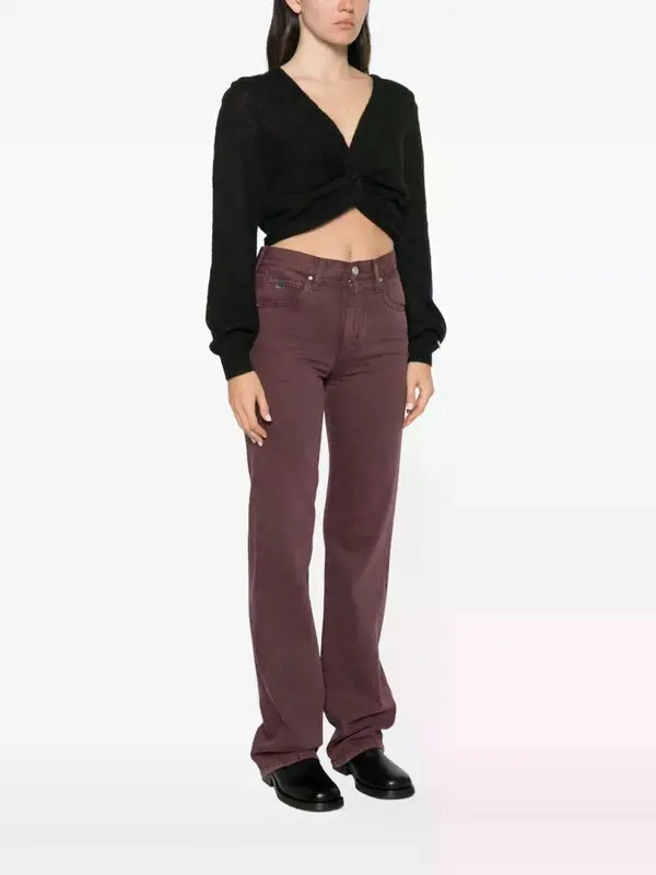 TWINSET Twisted-front Cropped Sweater