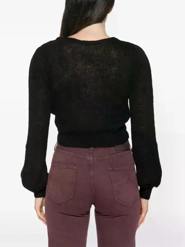 TWINSET Twisted-front Cropped Sweater