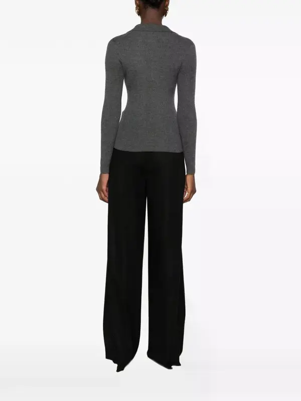 Max Mara Angel Ribbed-knit V-neck Sweater