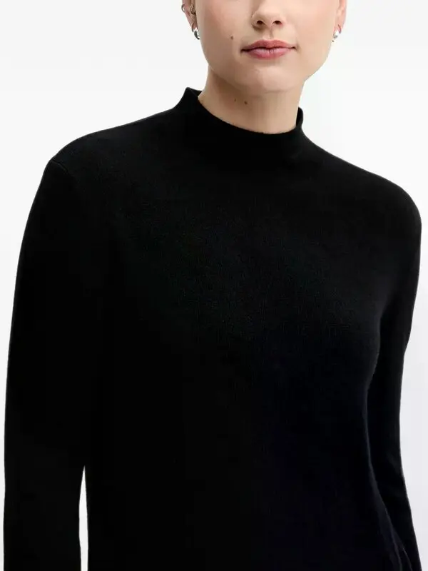 Sisley High-neck Ribbed-trim Sweater