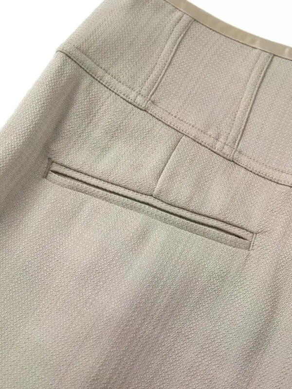 Shanghai Tang Embroidered Button-fastening Flared Trousers