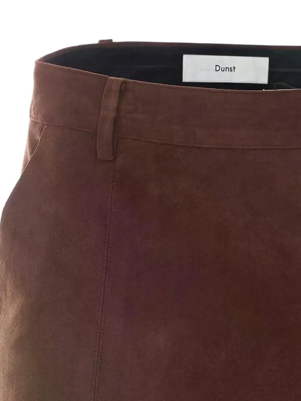 DUNST Minimalist Mini Skirt - Brown