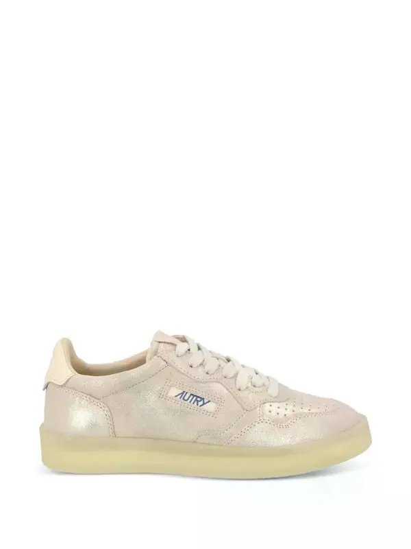 AUTRY Medalist Low Laminated Suede Sneakers - Neutrals