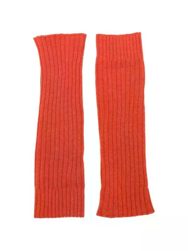 C.T.PLAGE Ribbed-knit Fingerless Gloves