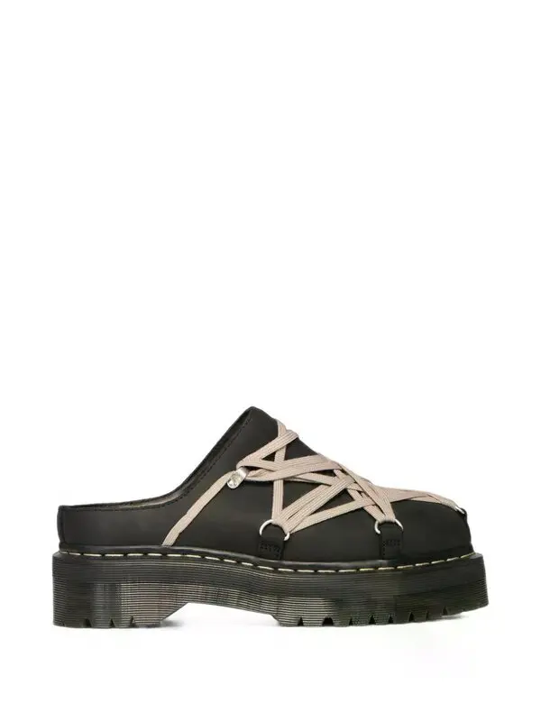 Rick Owens X Dr. Martens Quad Sole Megalace Slip-ons