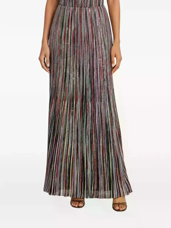 Missoni Sequin-embellished Vertical-stripe Skirt - Black