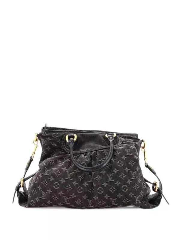 LOUIS VUITTON Neo Cabby Handbag Monogram Denim Mm Tote Bag - Black