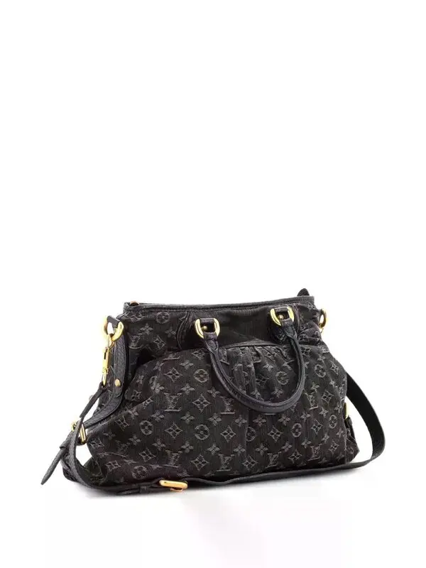 LOUIS VUITTON Neo Cabby Handbag Monogram Denim Mm Tote Bag - Black