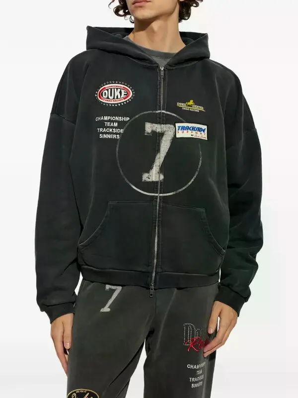DUKE + DEXTER Dr4 Eat Dirt Graphic-print Zip-up Hoodie