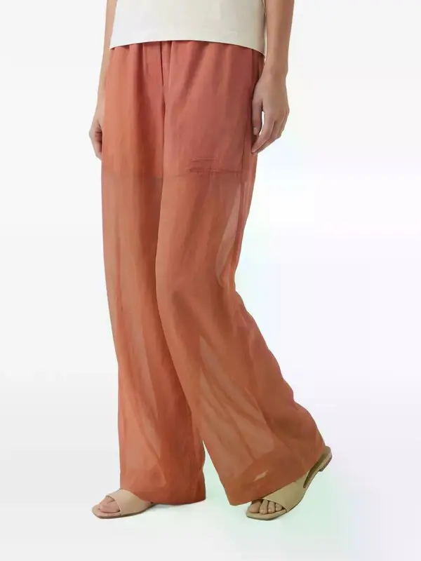 Brunello Cucinelli Semi-sheer Wide-leg Trousers