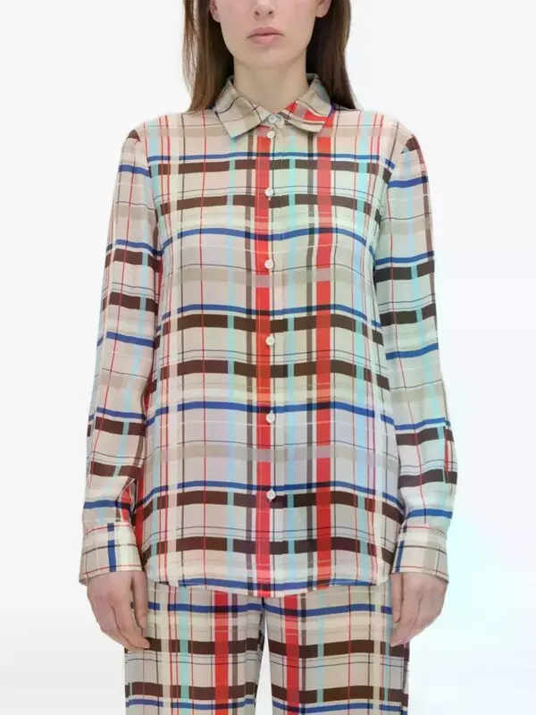 Stine Goya Check-print Long-sleeve Shirt