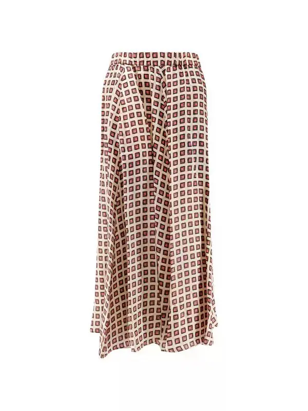Aspesi Geometric-print Elasticated-waist Maxi Skirt