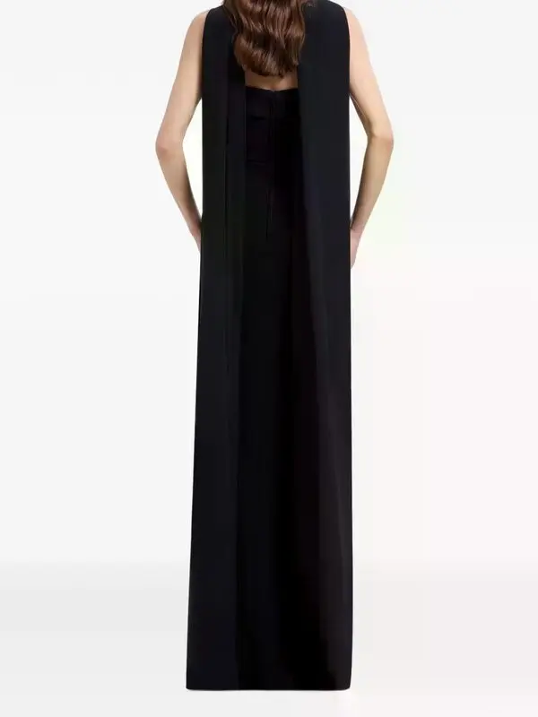 Elie Saab Strapless Brooch-detail Maxi Dress - Black