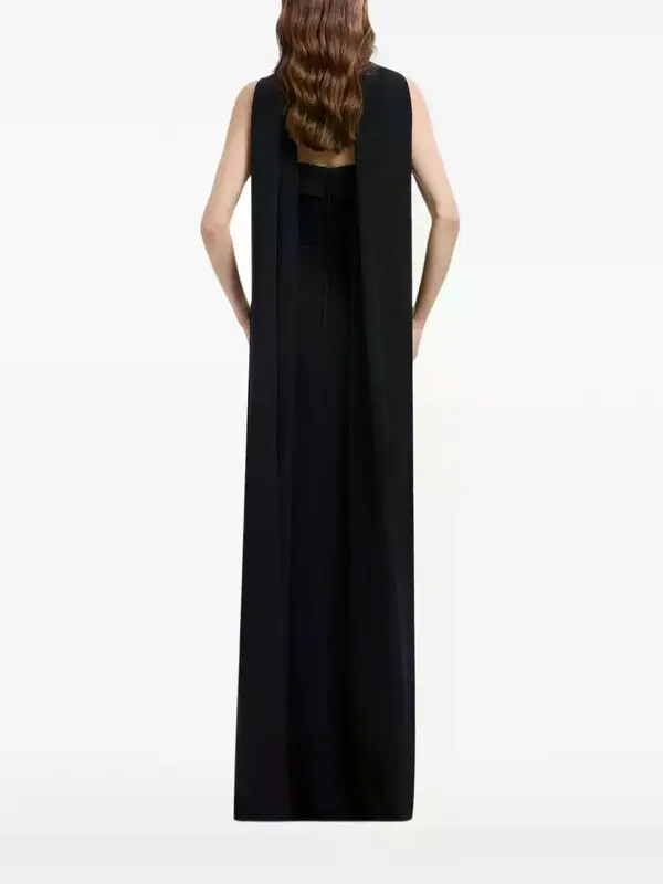 Elie Saab Strapless Brooch-detail Maxi Dress - Black