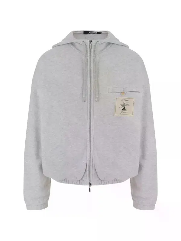 Jacquemus Logo-embroidered Zip-up Hoodie