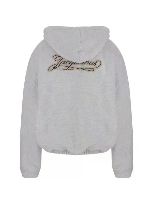 Jacquemus Logo-embroidered Zip-up Hoodie