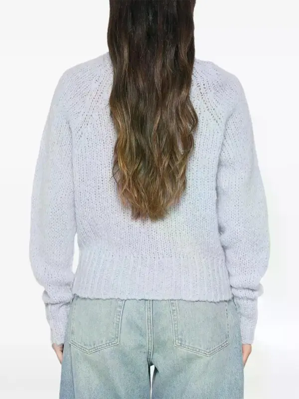 TWINSET Pointelle-knit Raglan-sleeve Sweater