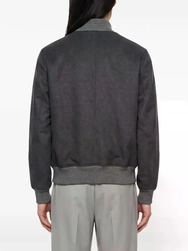 Brunello Cucinelli Button-up Bomber Jacket - Grey