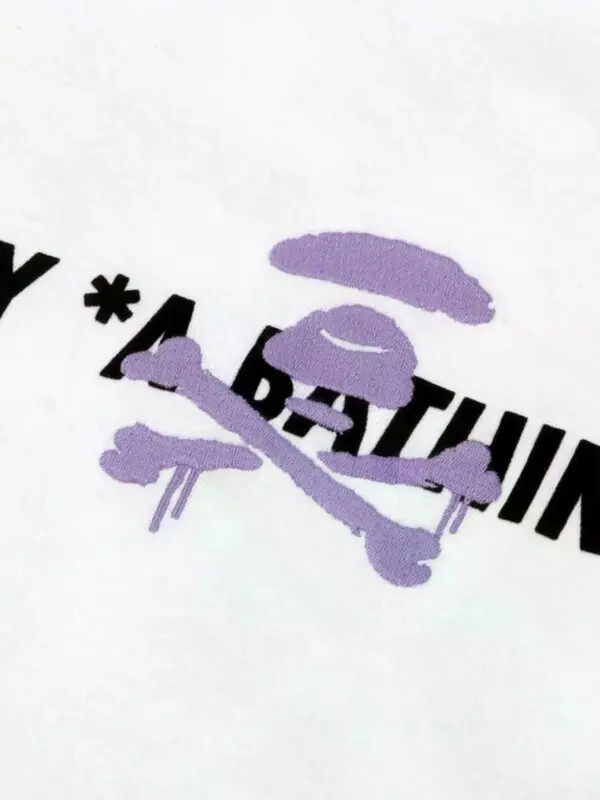 AAPE BY *A BATHING APE Graphic-print Long-sleeve Cotton T-shirt - White