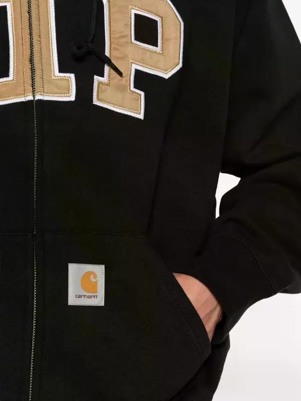 Carhartt Work In Progress Logo-appliqué Zip-up Hoodie
