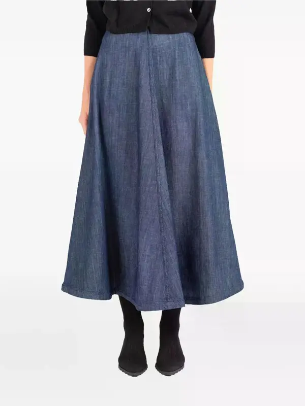 SOCIETE ANONYME Shibuya A-line Midi Skirt - Blue