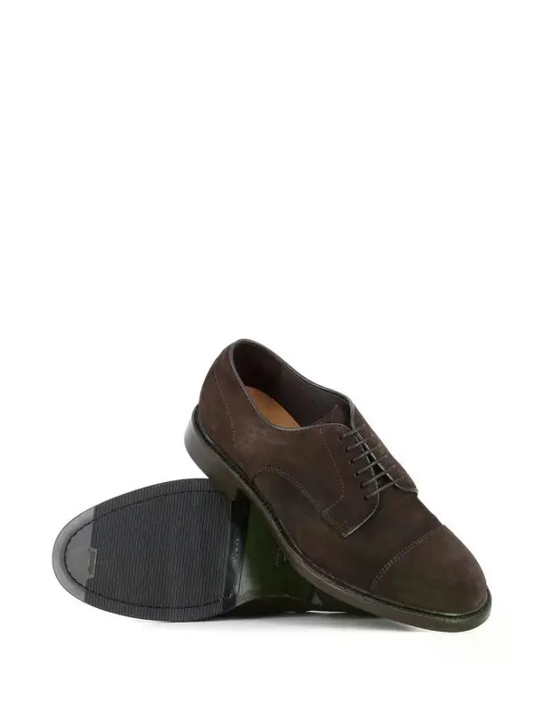 GREEN GEORGE Suede Cap-toe Lace-up Derby Shoes