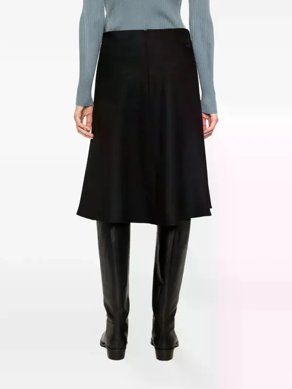 Moncler Drawstring Layered-detail Midi Skirt - Black