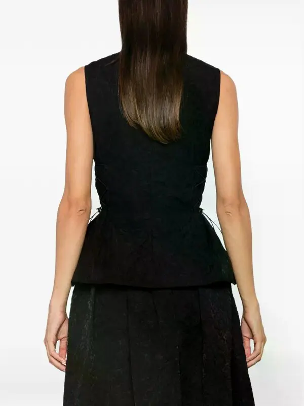 Cecilie Bahnsen Fellen Textured Peplum Top