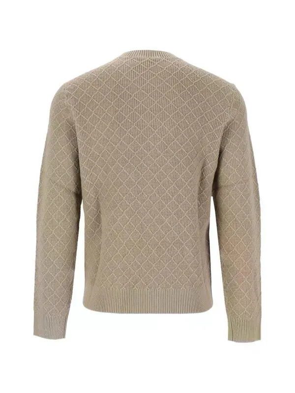 Emporio Armani Diamond-pattern Crew-neck Sweater