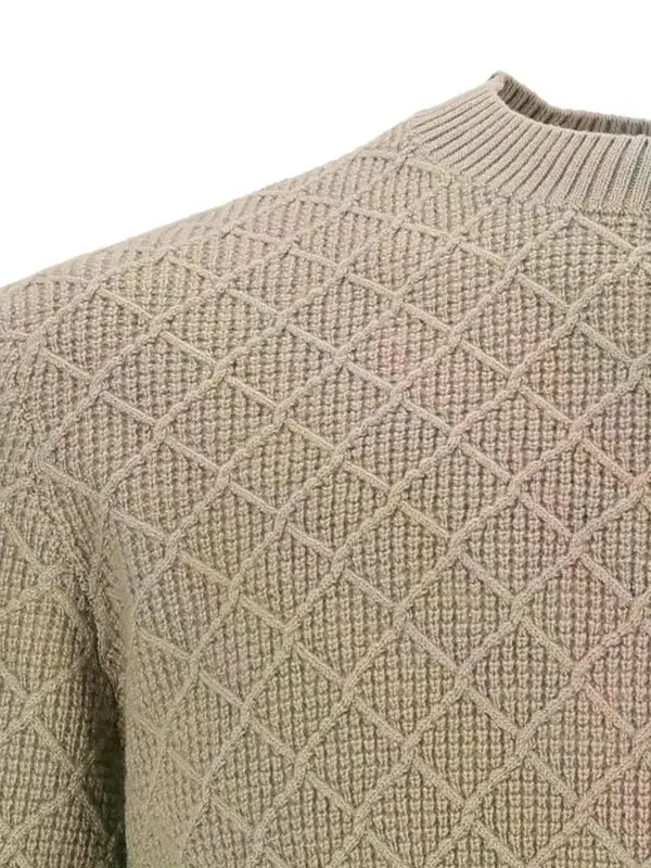 Emporio Armani Diamond-pattern Crew-neck Sweater