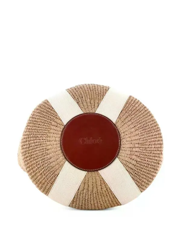 Chloé X Mifuko Woody Tote Raffia Large Bucket Bag - Neutrals