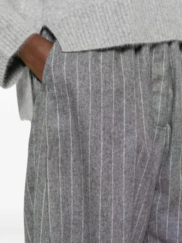 THELATEST Pinstripe Wide-leg Trousers