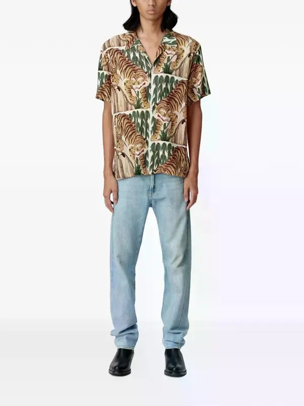 ENDLESS JOY Tiger Graphic-print Short-sleeve Shirt