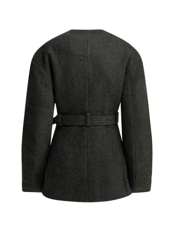 GANNI Jacket In Wool - Grey