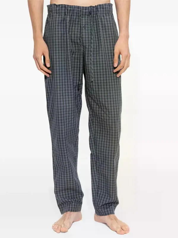 Hanro Check-pattern Pajama Bottoms