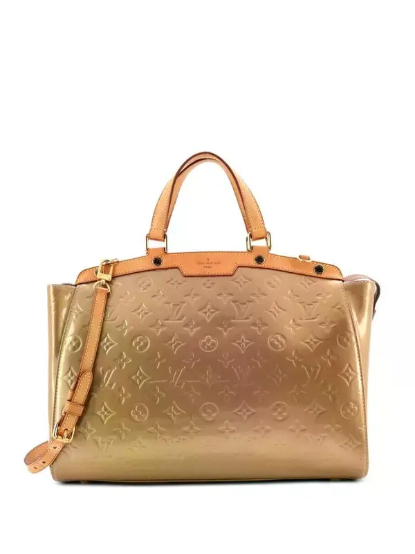 LOUIS VUITTON Brea Handbag Monogram Vernis Gm Tote Bag - Gold