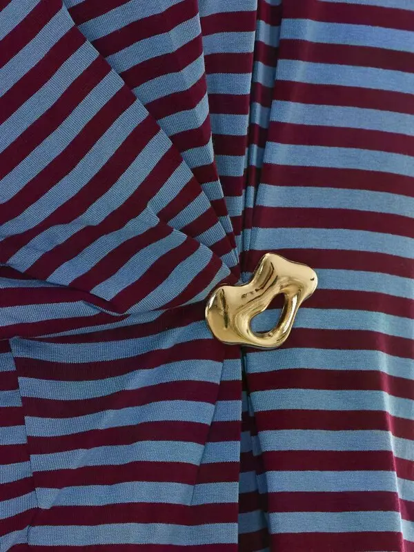 Essentiel Antwerp Striped Brooch-detail T-shirt
