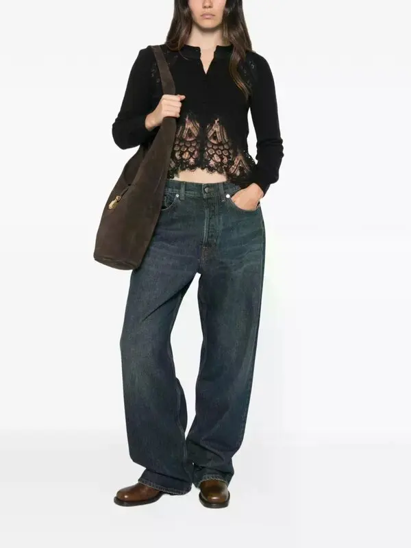 Ermanno Scervino Lace-trim Button-up Cardigan