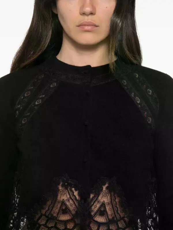 Ermanno Scervino Lace-trim Button-up Cardigan