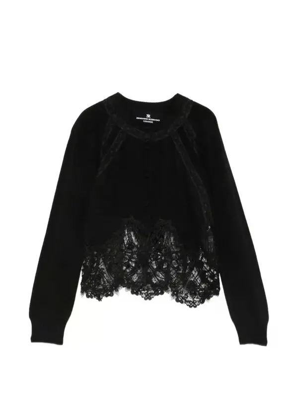 Ermanno Scervino Lace-trim Button-up Cardigan