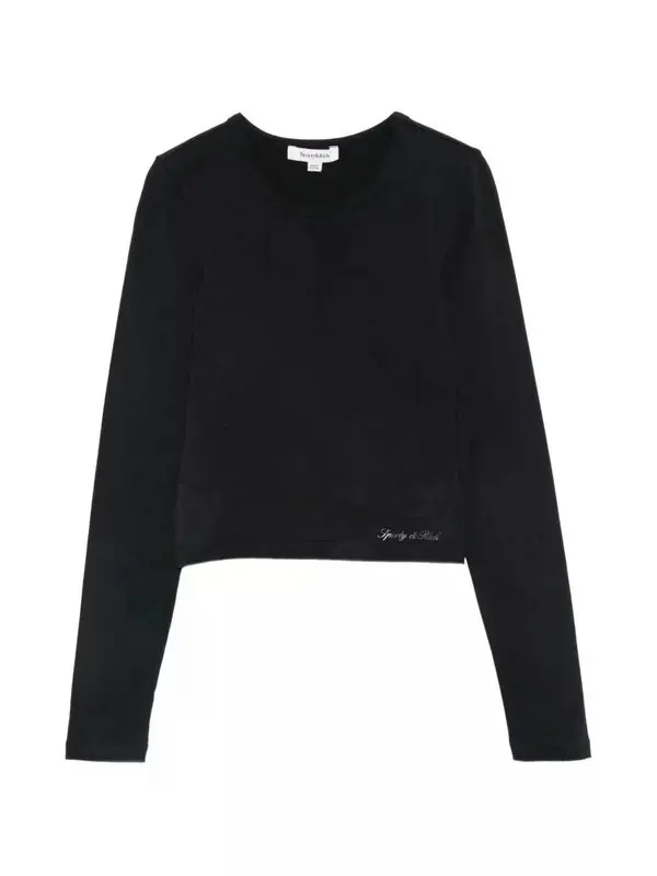 Sporty & Rich Vaina Long-sleeve T-shirt - Black