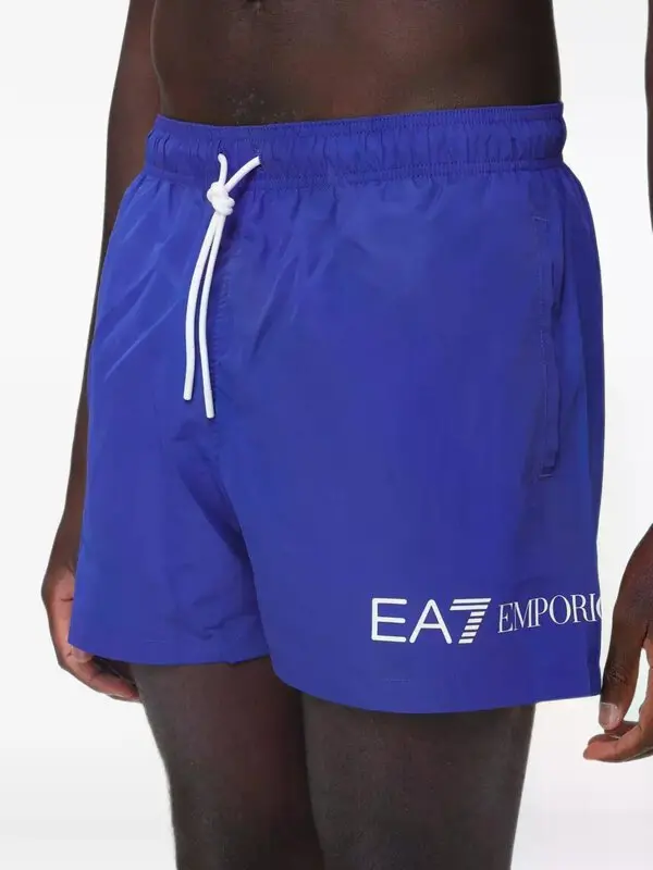 EA7 Logo-print Drawstring Swim Shorts