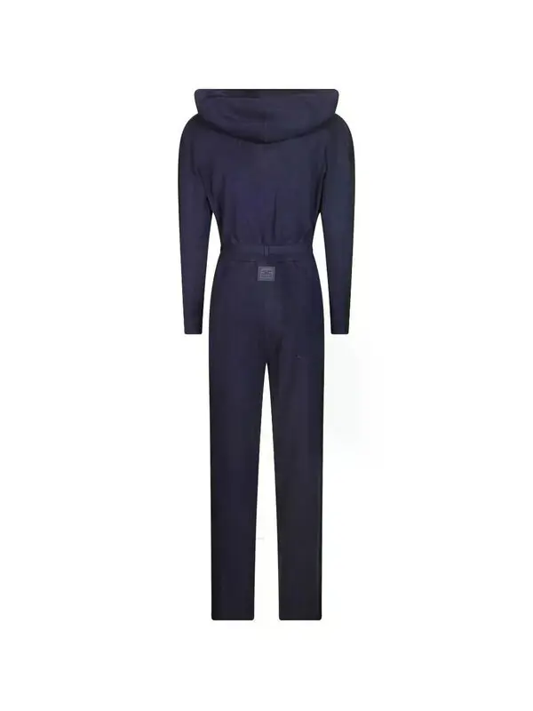 Elisabetta Franchi Belted Hooded Jumpsuit - Blue