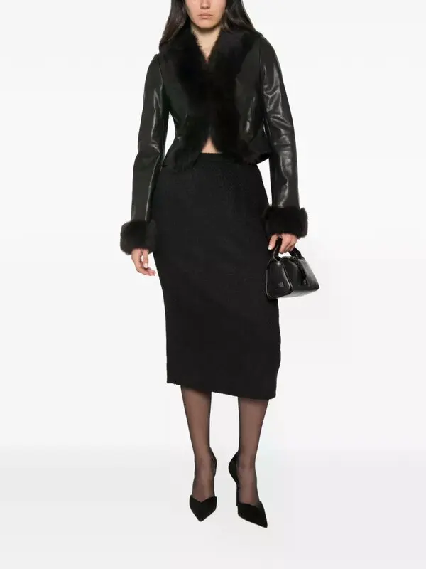 Dolce & Gabbana Bouclé-knit Pencil Midi Skirt