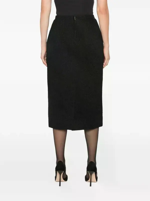 Dolce & Gabbana Bouclé-knit Pencil Midi Skirt