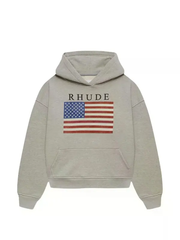 Rhude Usa Flag-print Hoodie